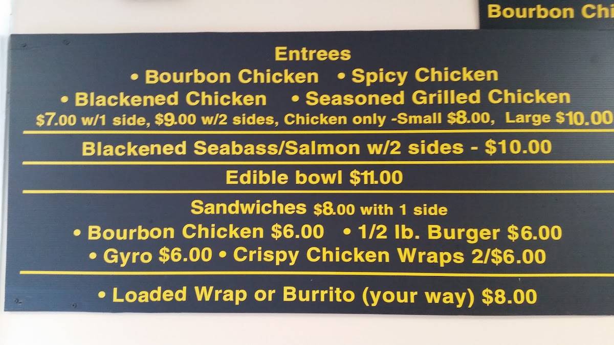 Menu at Bourbon Street Grill & Cafe, Dayton, Brown St