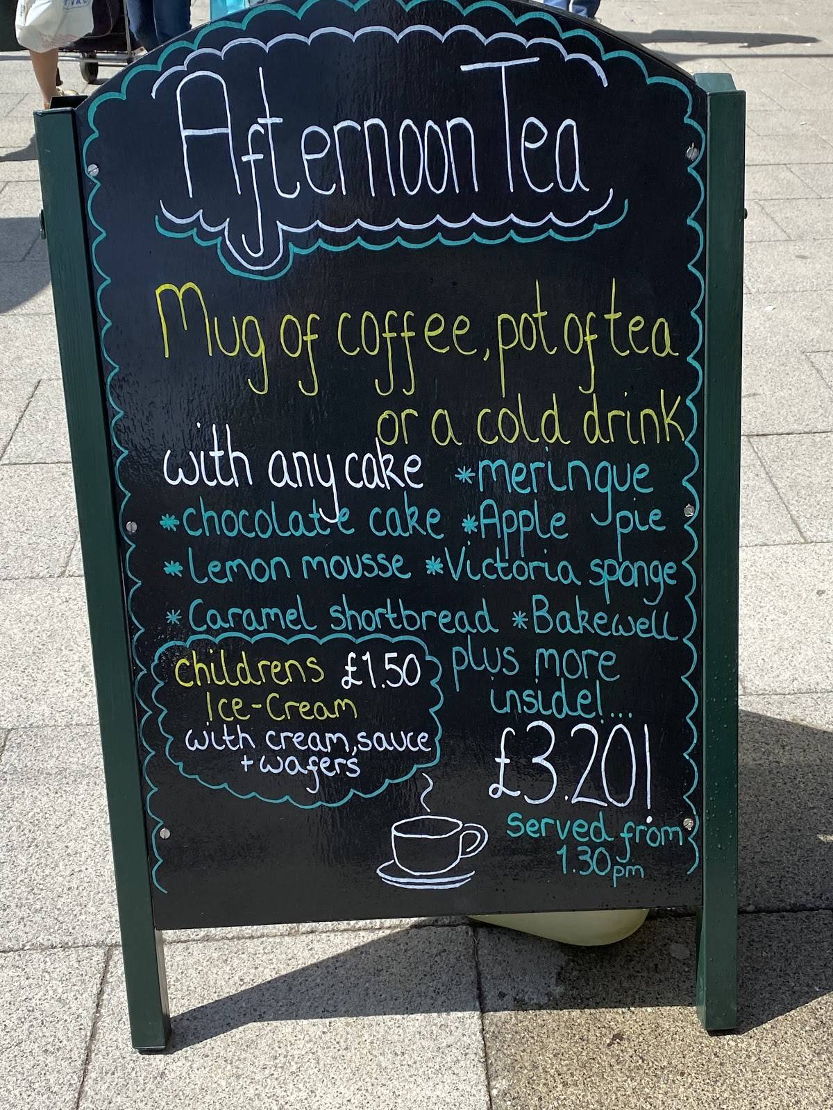 Menu at Conservatory Coffee Shop cafe, Scarborough
