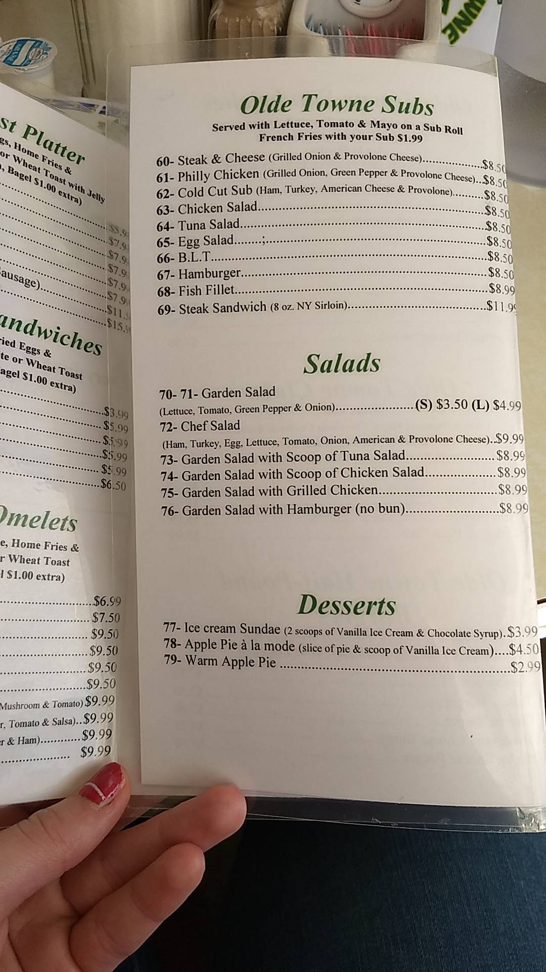 Menu at OTC Bar & Grille, Gaithersburg