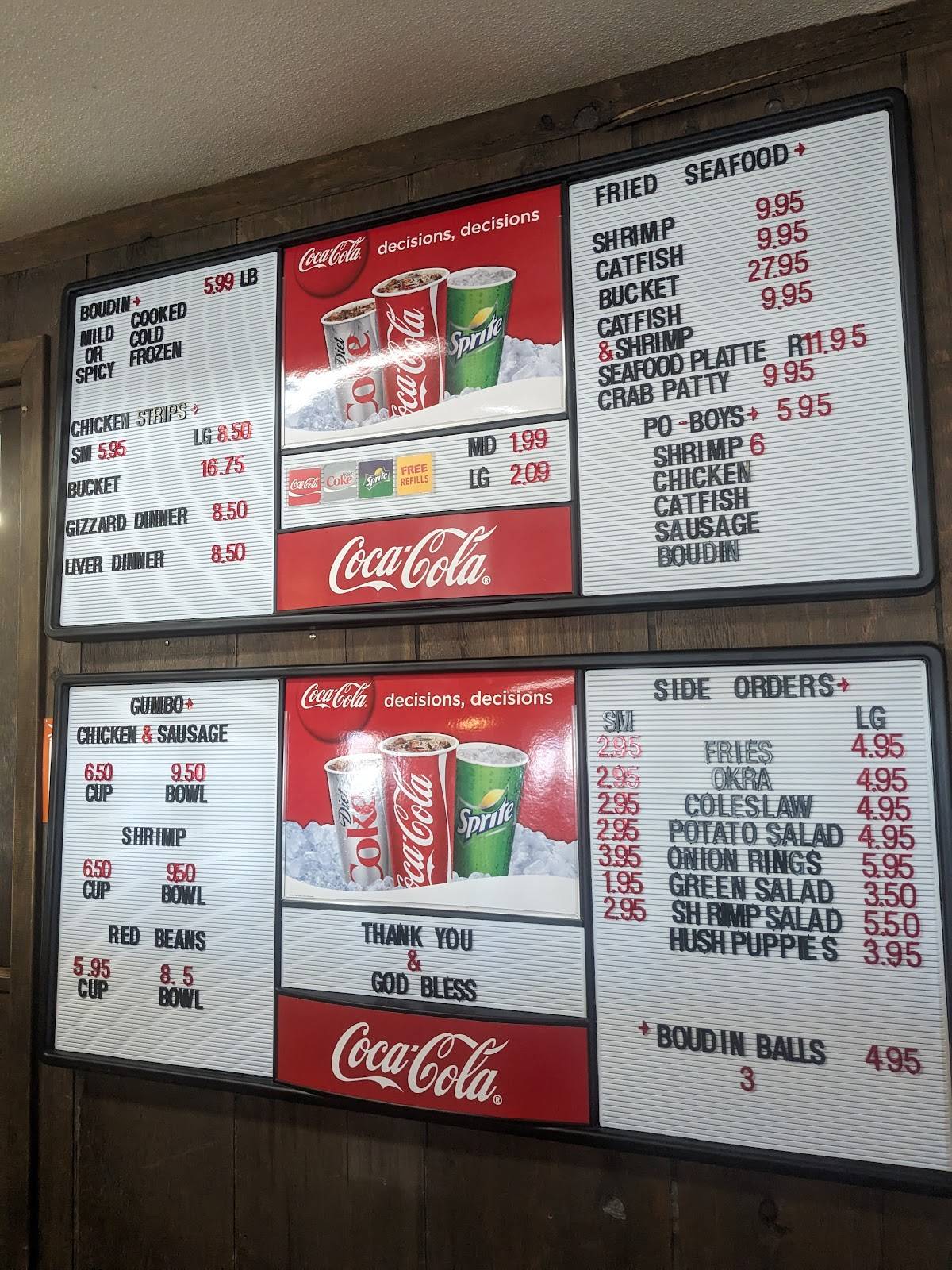 Menu at Cajun Way Restaurant, Crowley