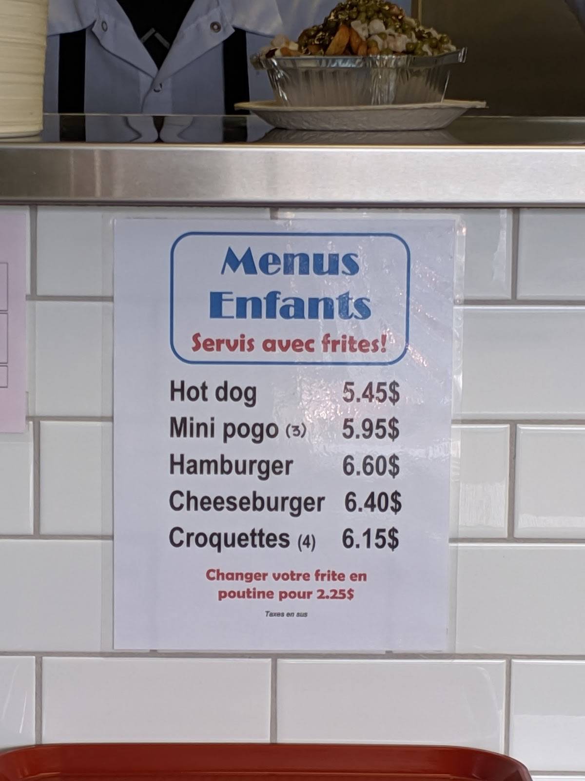 Menu au Casse-croûte Marcotte fast food, Sainte-Catherine-de-la-Jacques ...