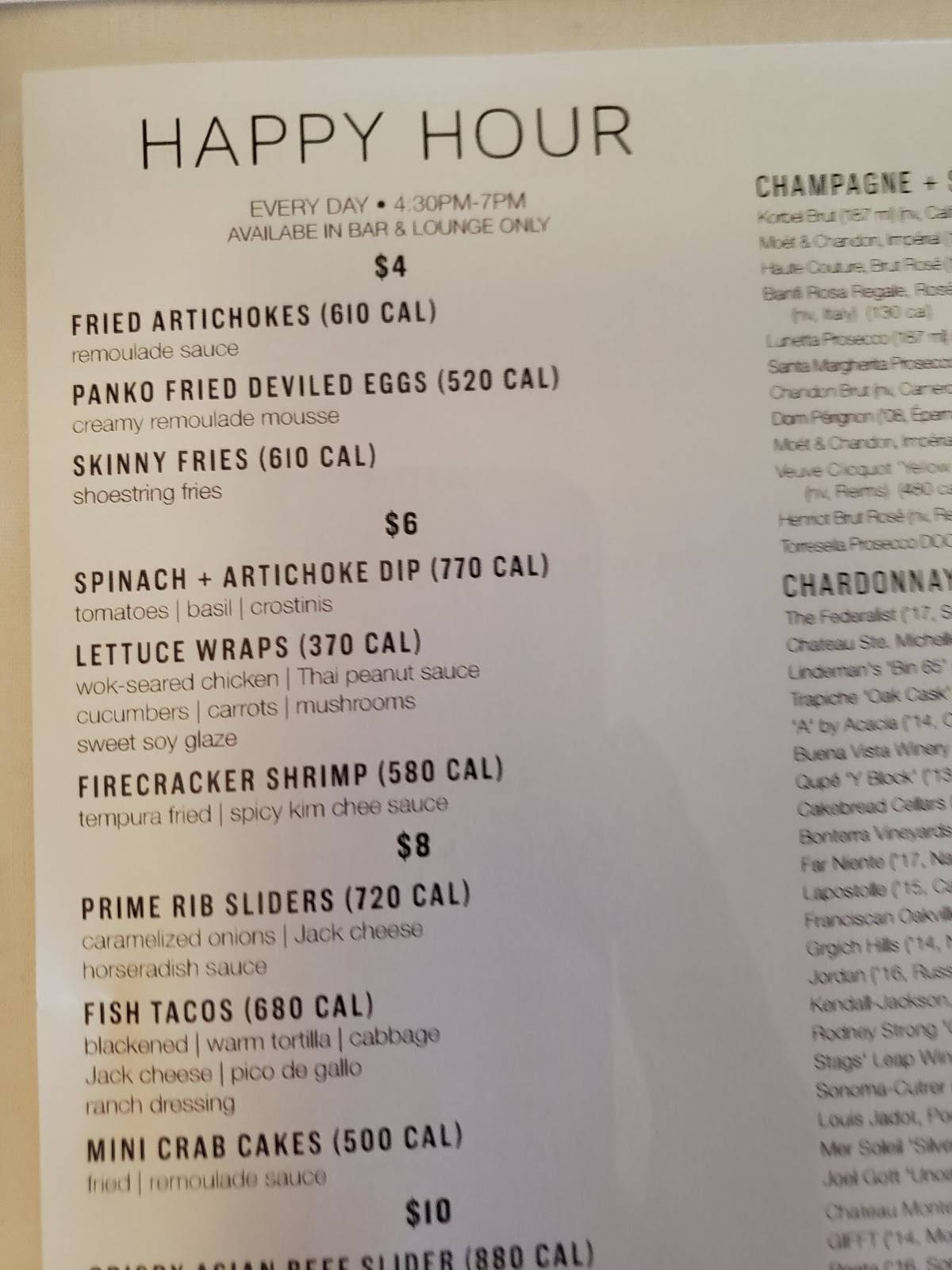 Menu at Chart House steakhouse, Daytona Beach, Marina Point Dr
