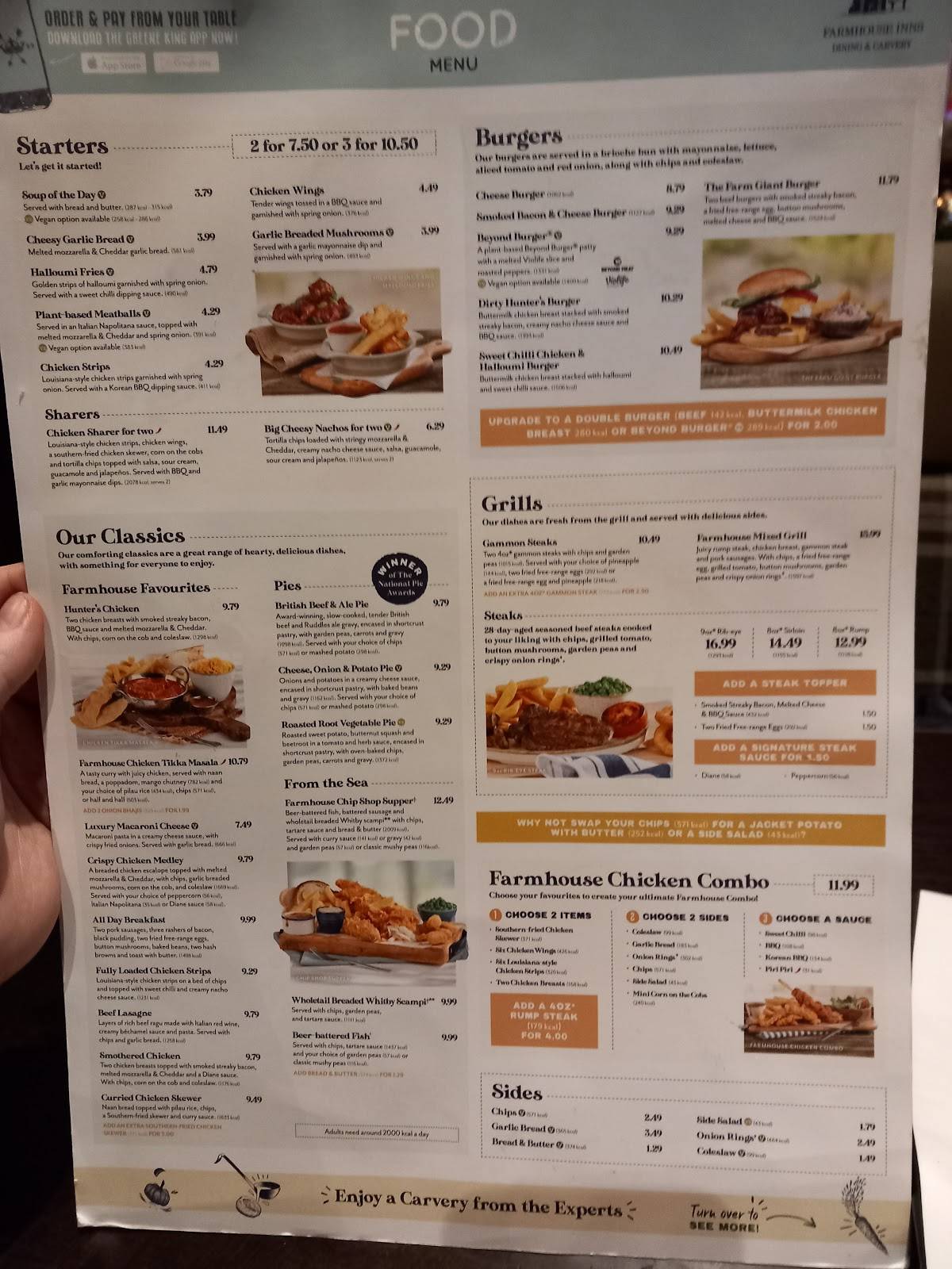 Menu at Chestnut Tree Farm - Dining & Carvery pub & bar, Ipswich