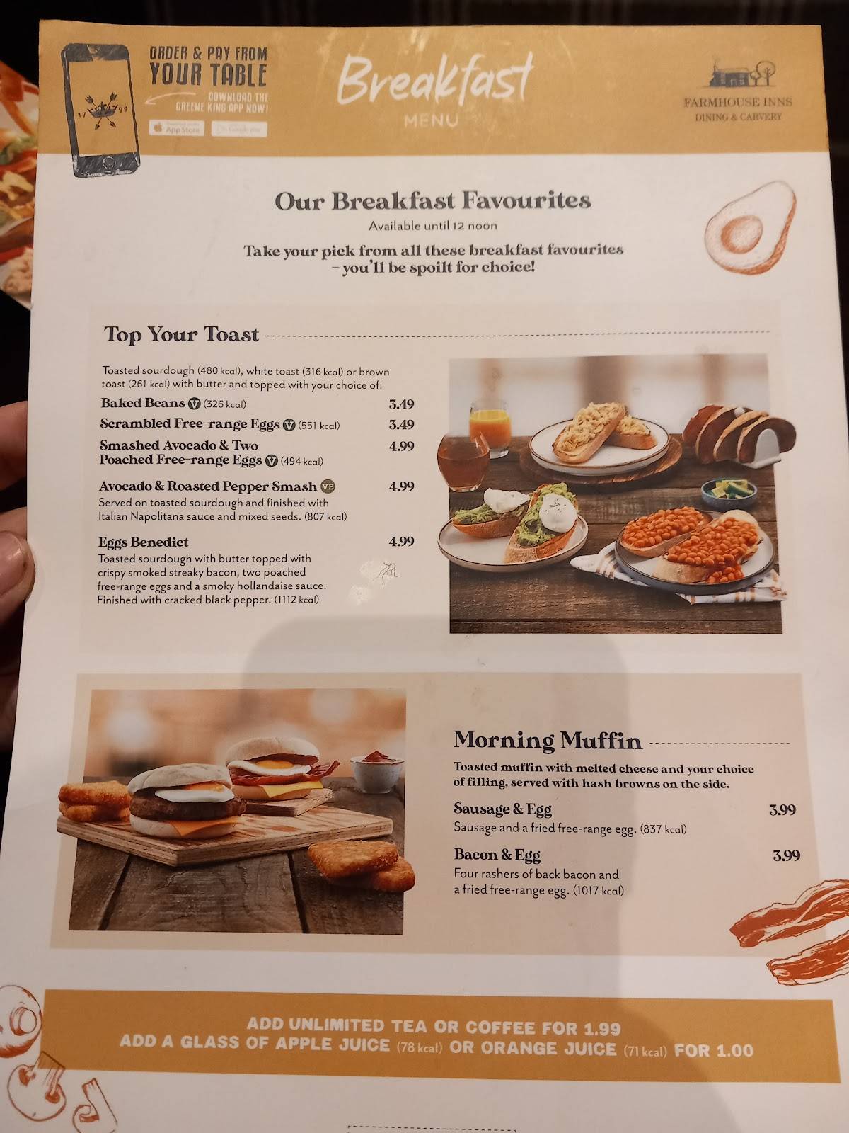 Menu at Chestnut Tree Farm - Dining & Carvery pub & bar, Ipswich