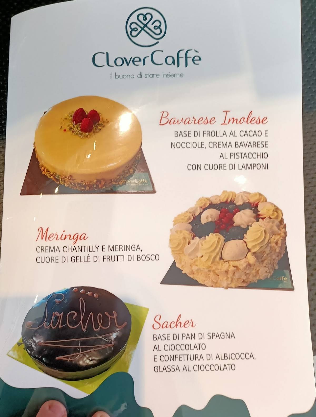 Menu da Clover Caffé caffè bar, Imola
