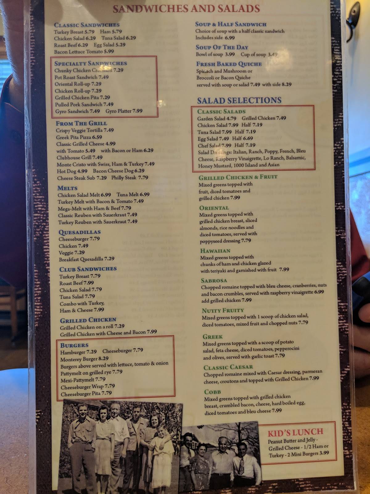 Menu at Club House Restaurant, Seminole