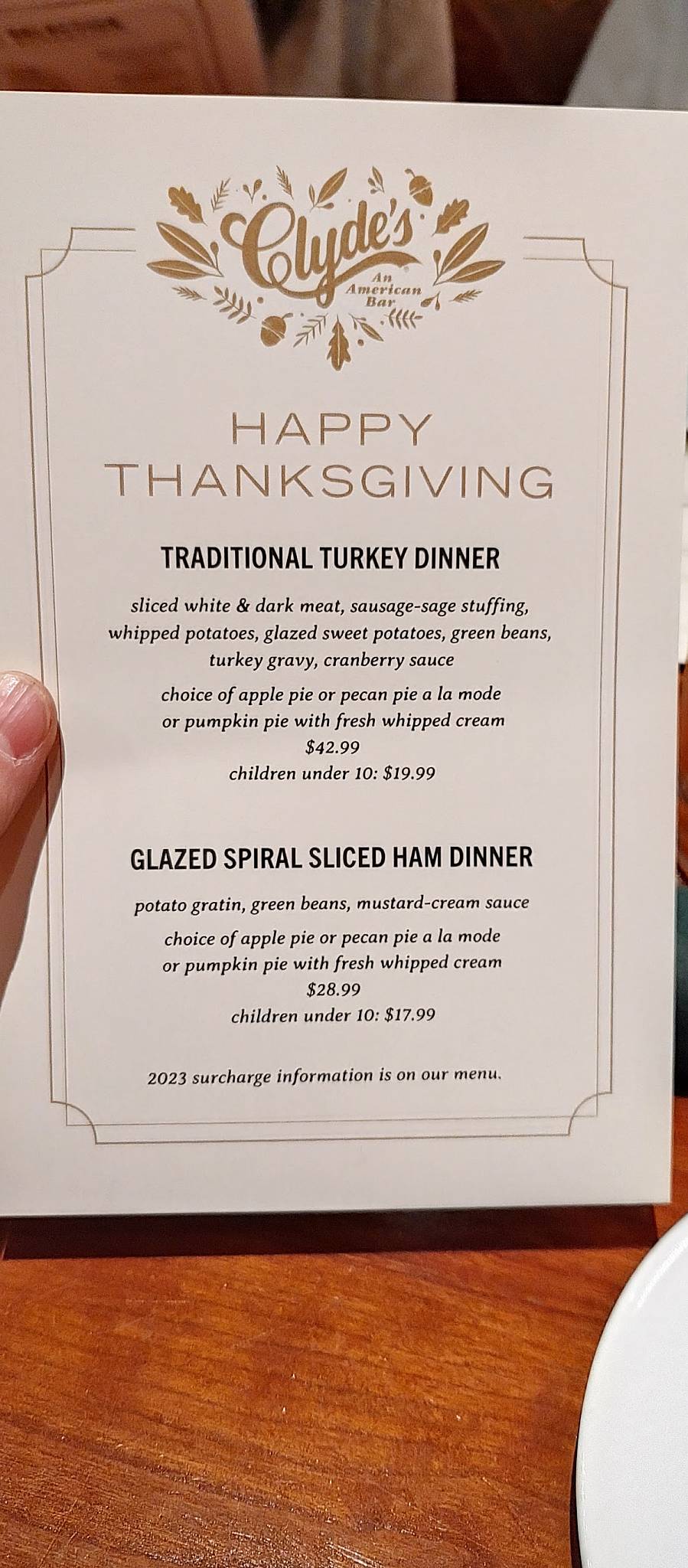 Menu at Clyde's Tower Oaks Lodge pub & bar, Rockville