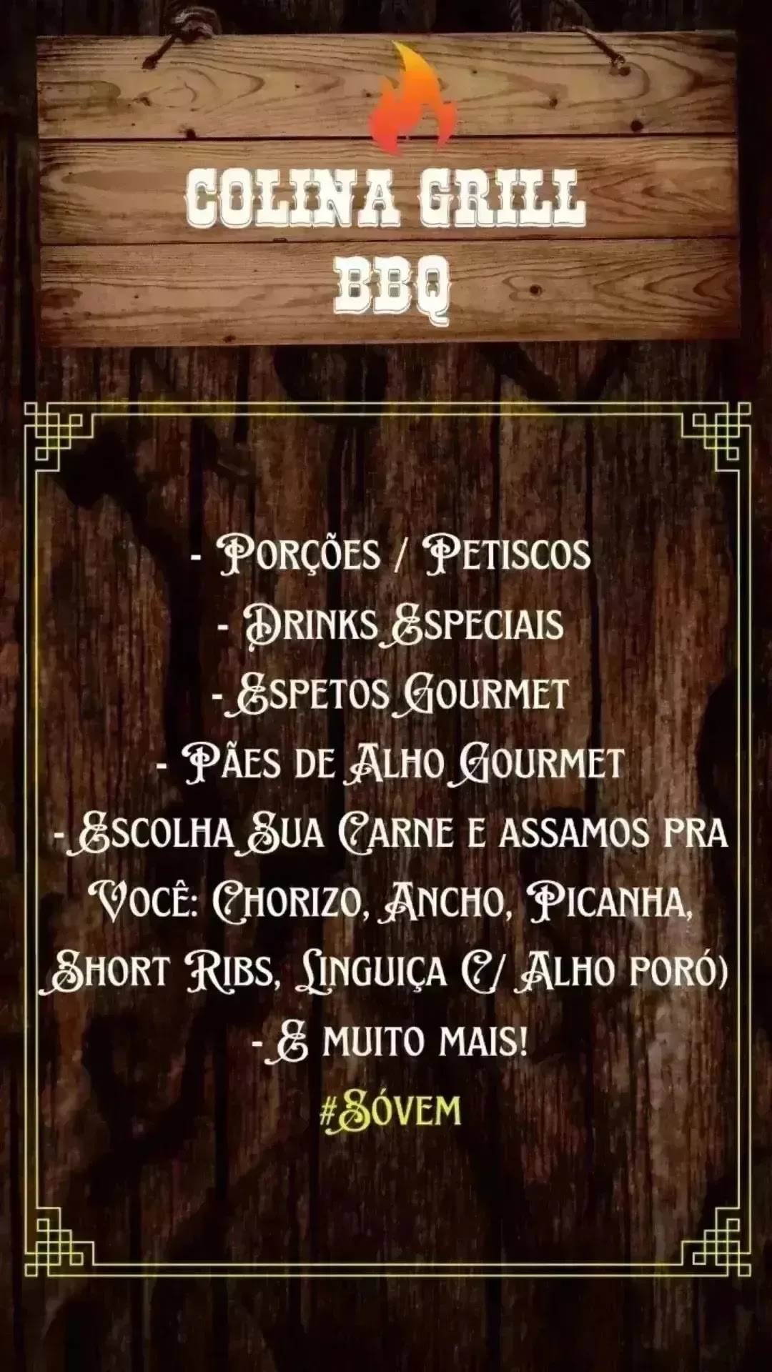 Menu at Colina Grill BBQ, Serra