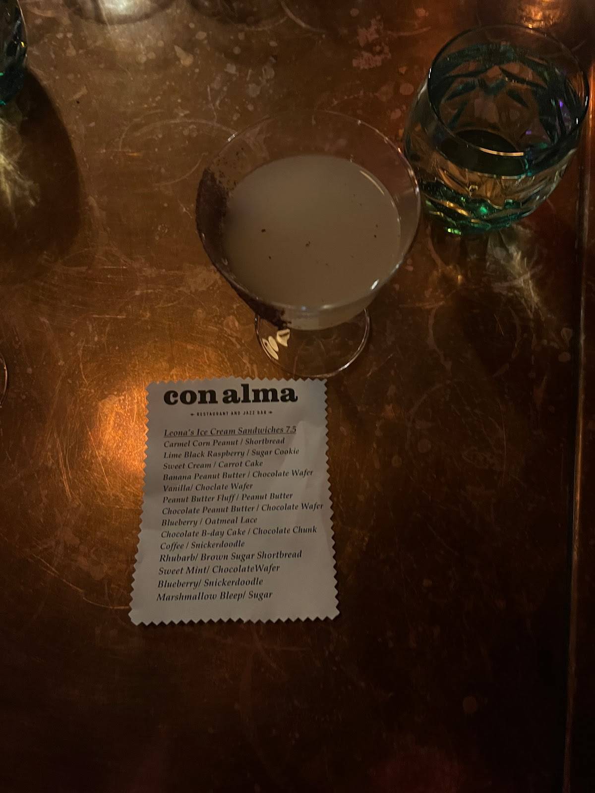 Menu at Con Alma pub & bar, Pittsburgh