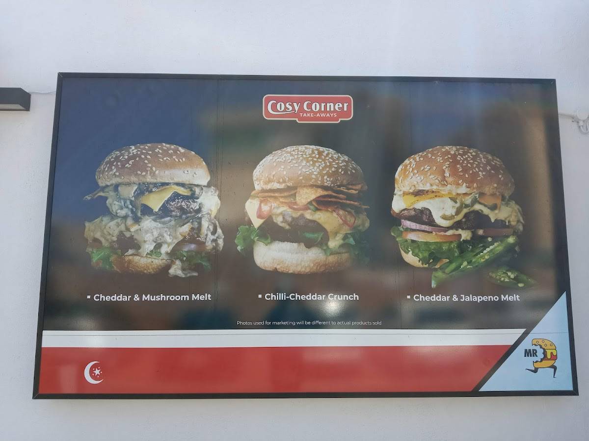 Menu at Cosy Corner restaurant, Cape Town