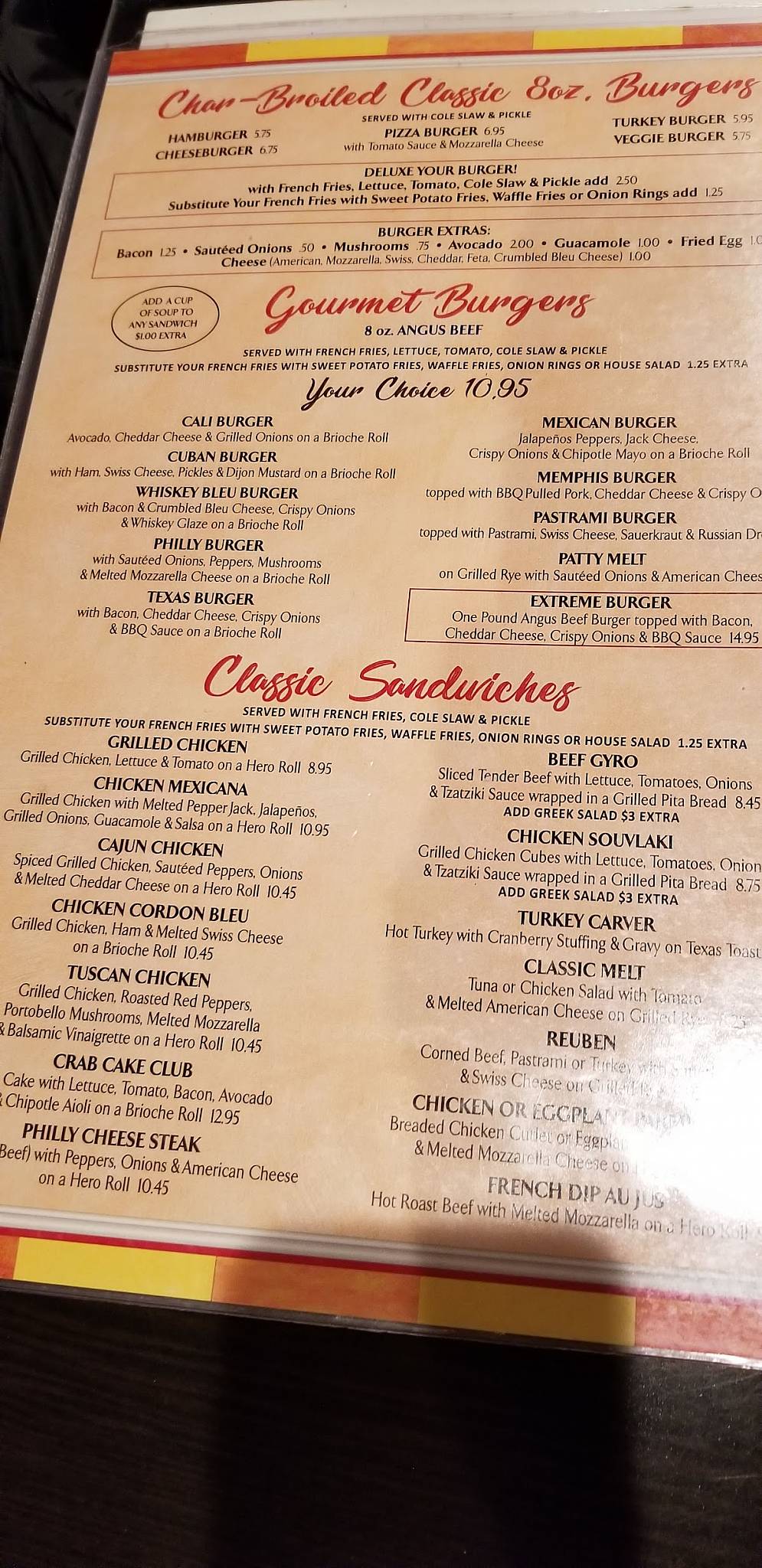 Menu at D lux Diner pub & bar, Middletown
