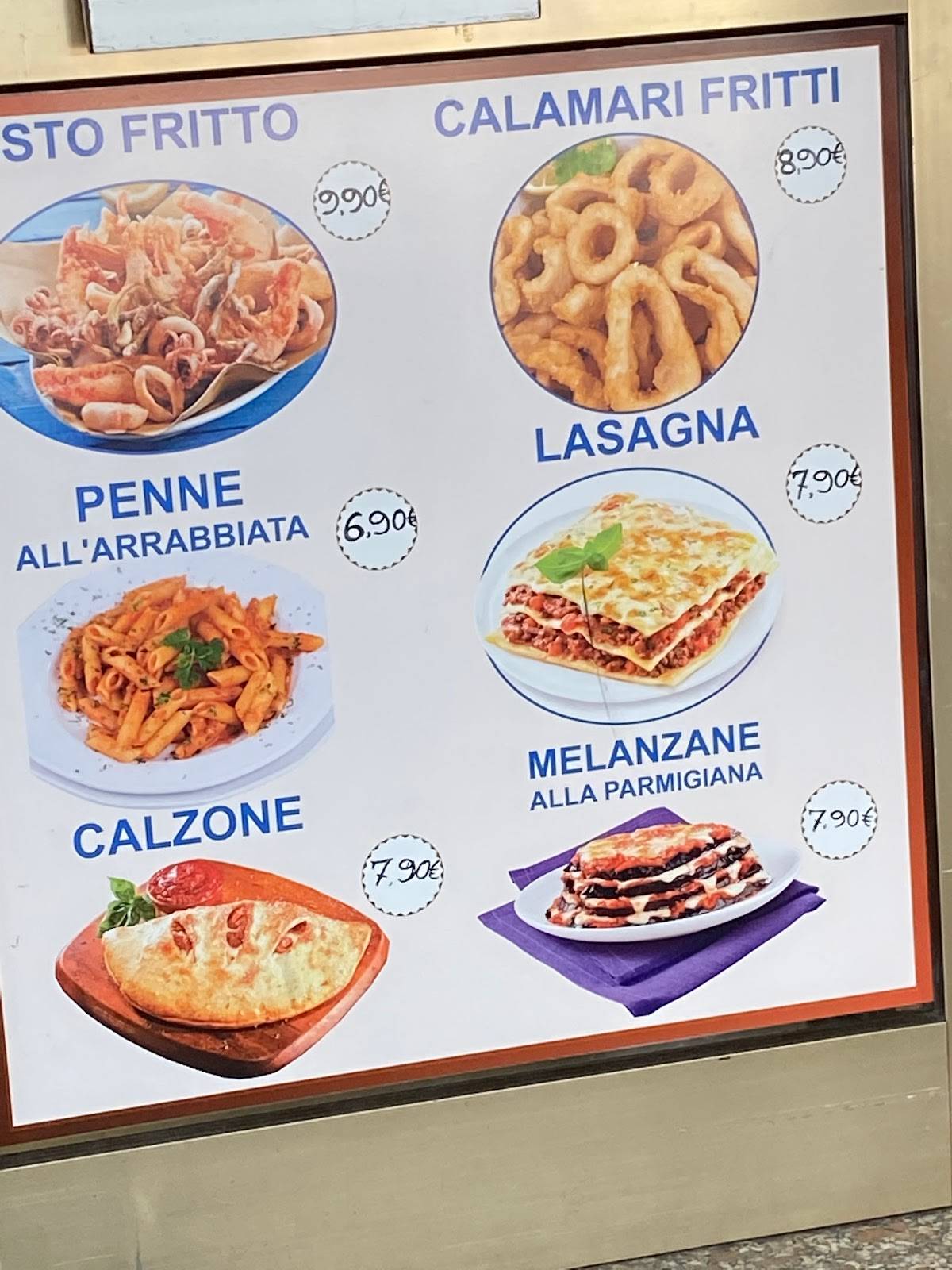 Speisekarte von DALI SNACK BAR PIZZERIA E KEBAB, Venedig