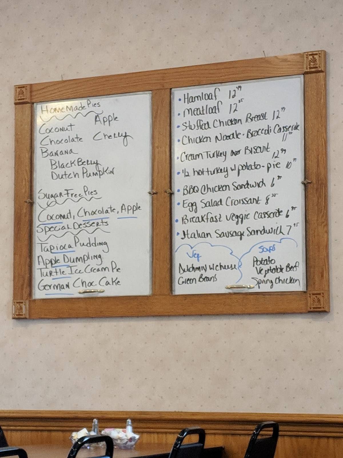 Menu at Das Dutch Haus Restaurant, Columbiana