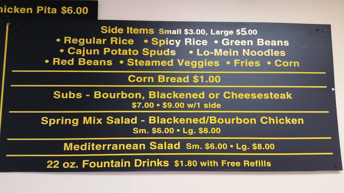 Menu at Bourbon Street Grill & Cafe, Dayton, Brown St