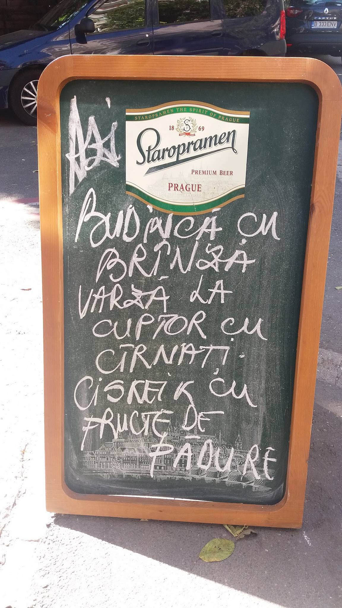 Menu at De cartier, Bucharest, Strada Viorele 57