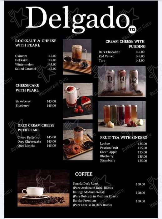 Menu at Delgado.112 restaurant, Quezon City