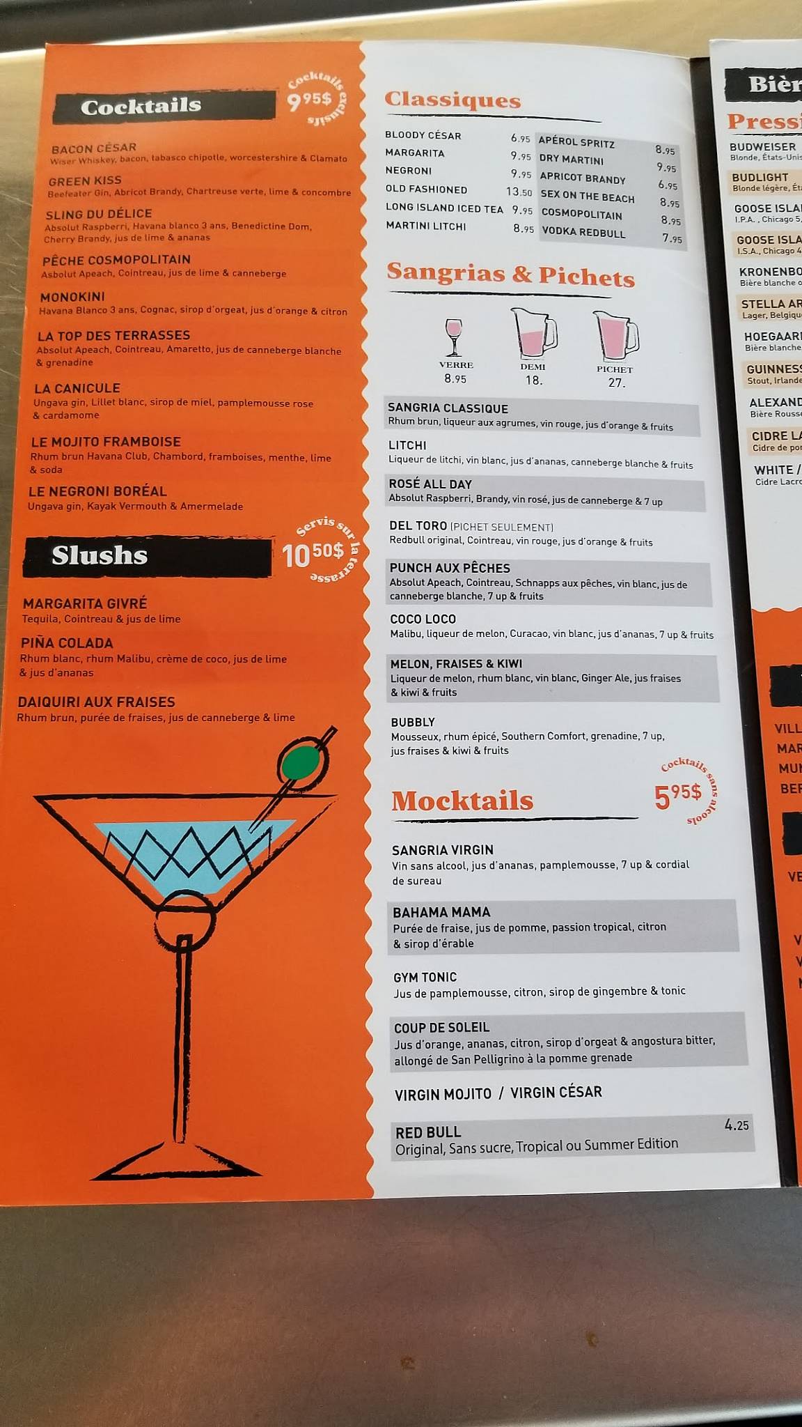 Menu at Délice Resto Lounge pub & bar, Levis, 146 Rte du Président-Kennedy