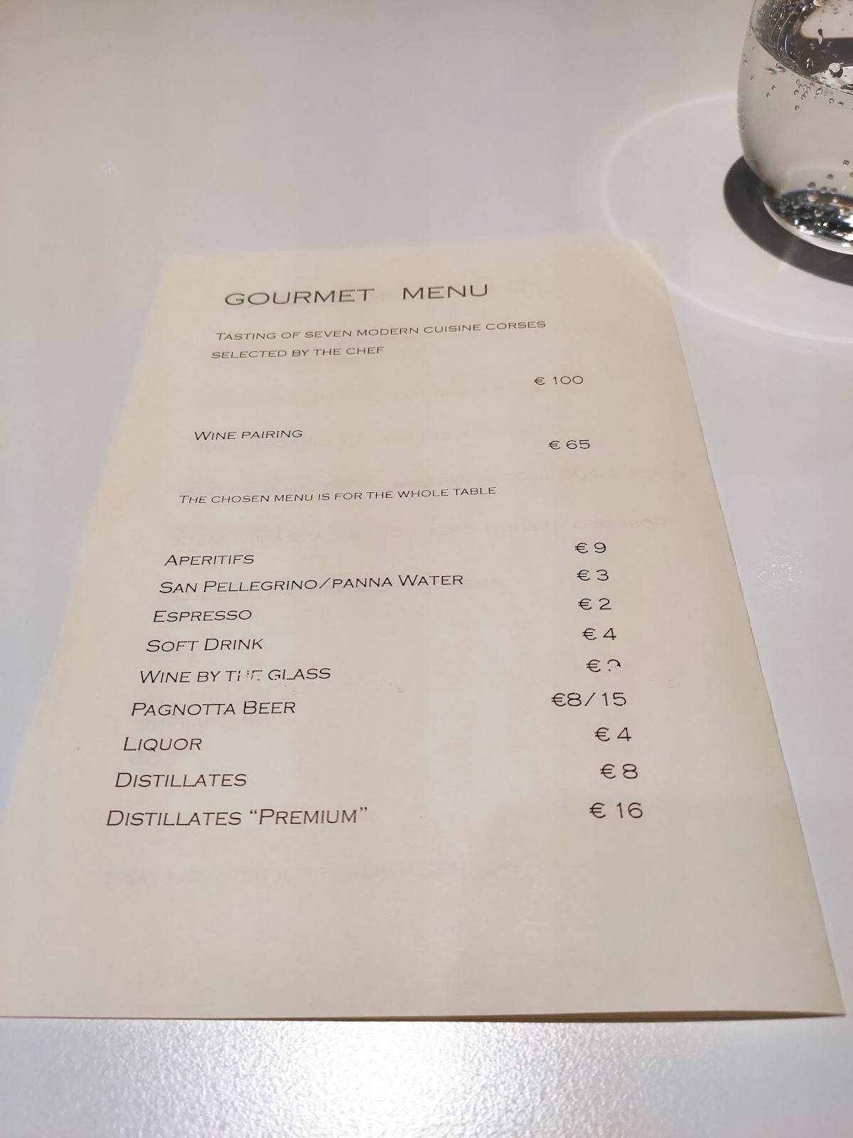 Menu at Dimora Ulmo ristorante, Matera, Via Pennino