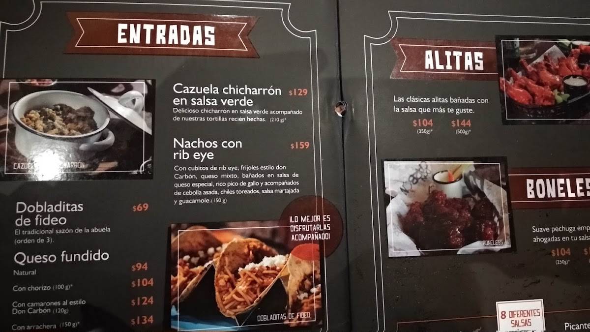 Carta del restaurante Don Carbon Monterrey (Paseo La Fe), San Nicolás ...