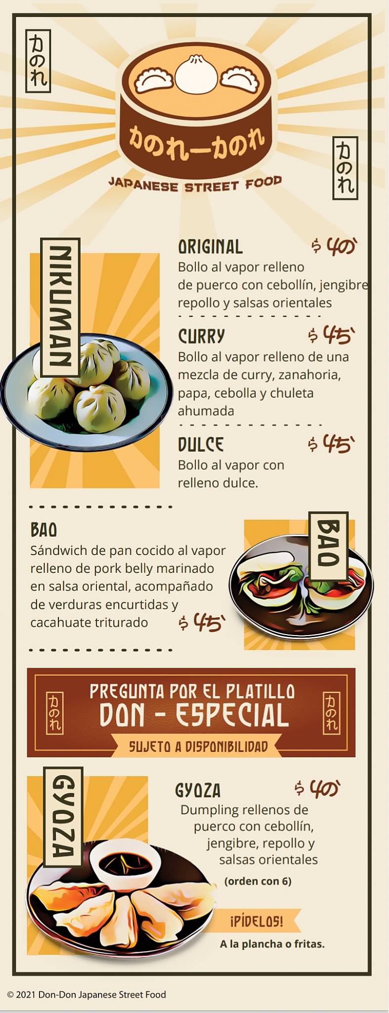 Carta del restaurante Don Don Japanese Street Food, Chihuahua