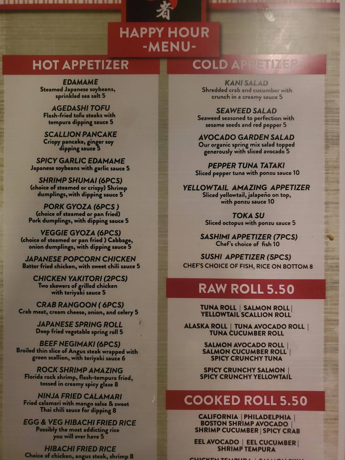 Menu at Edo Ichi Sushi & Hibachi Steakhouse, Wethersfield