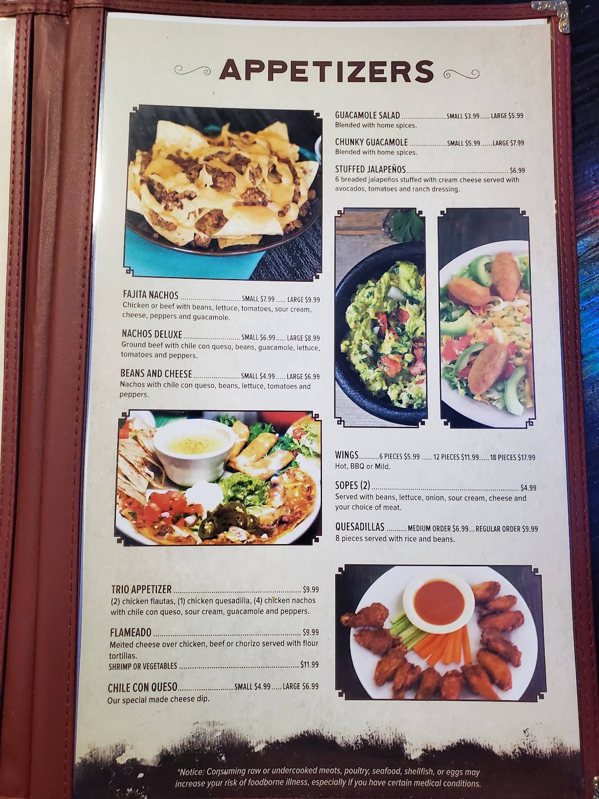 Menu at El Charro T Mexican Restaurant, Brenham