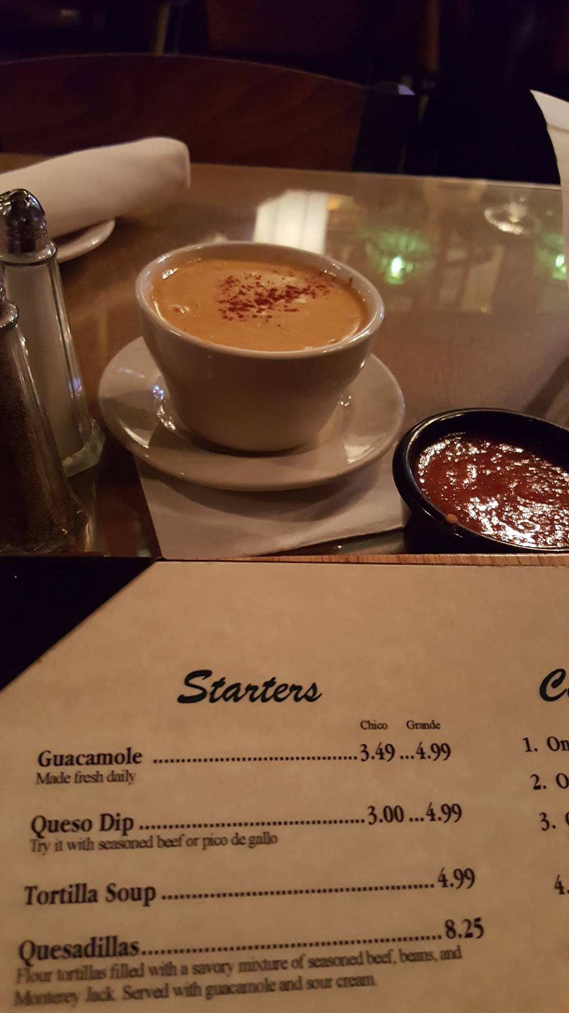 Menu at El Gabacho Tex-Mex Grill restaurant, Arlington