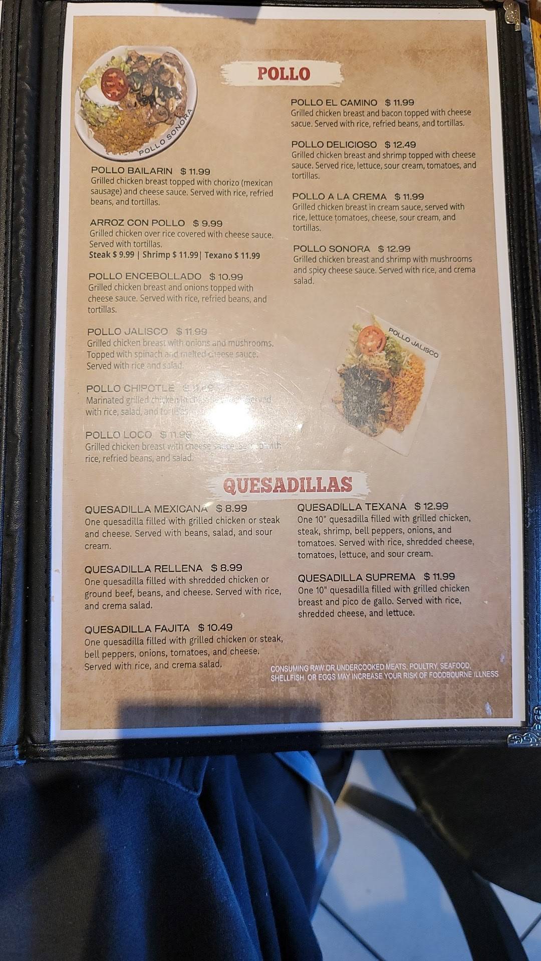 Menu at El Rey Mexican Restaurant, Lincolnton