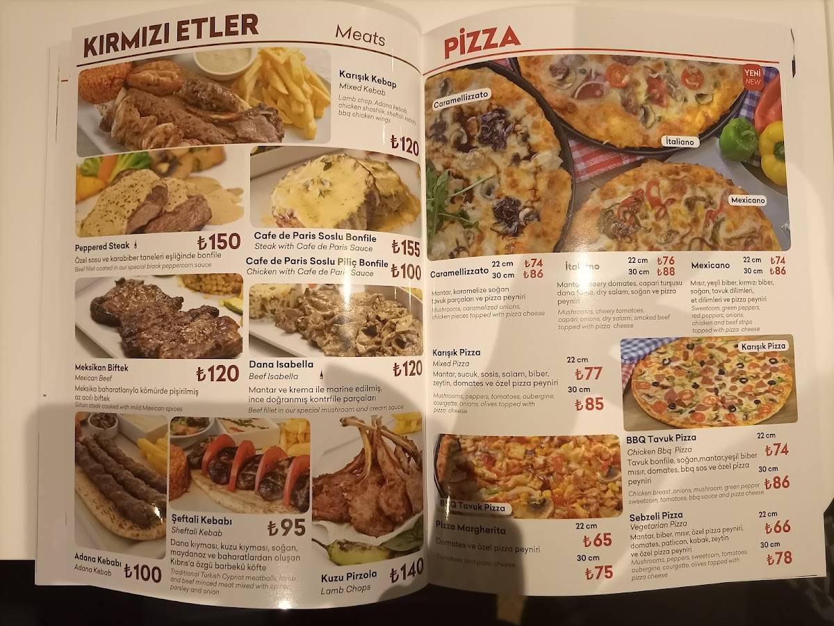 Menu at Eziç Lefkoşa, Nicosia, 683R+P72
