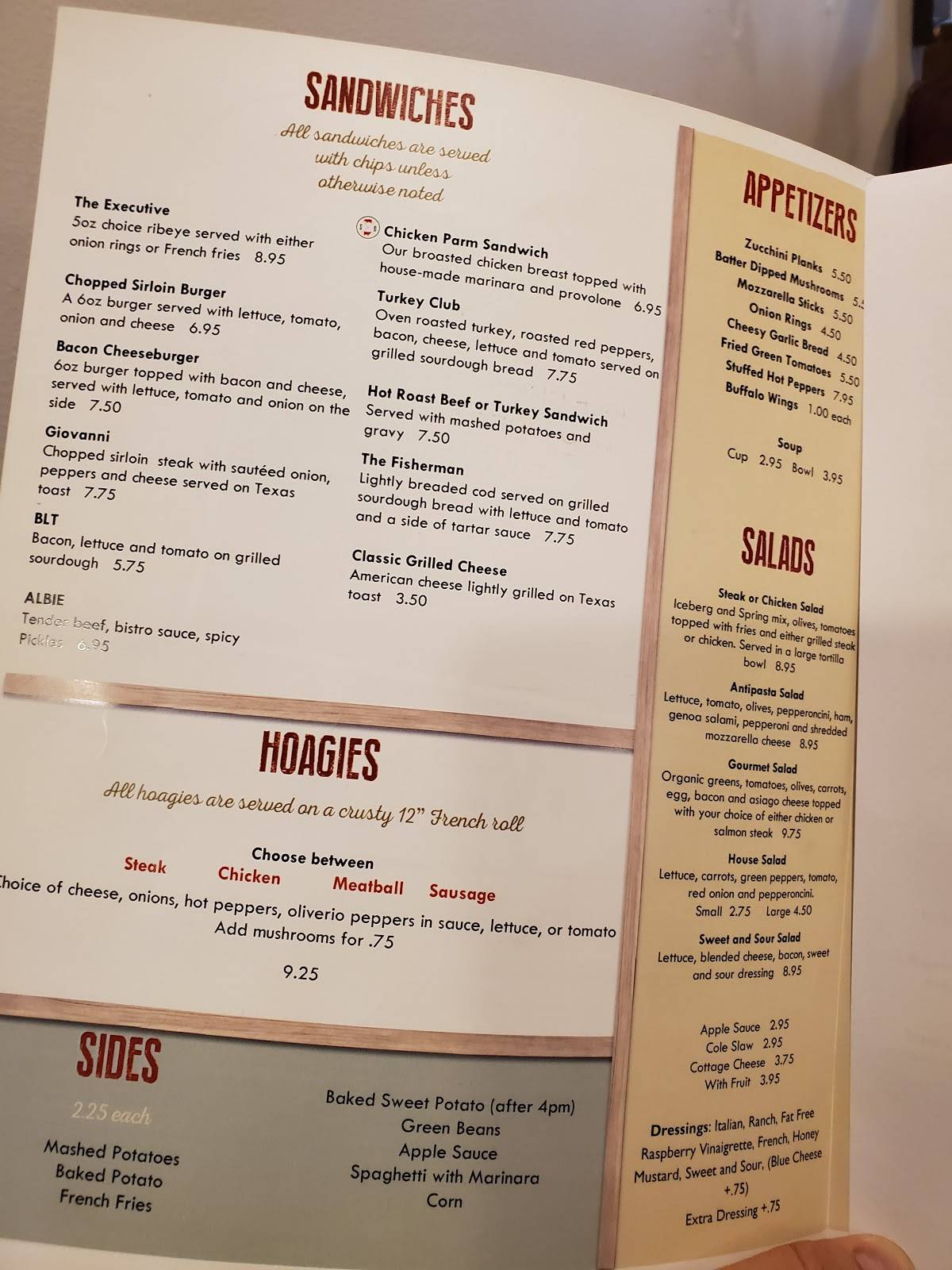 Menu at Say-Boy Restaurant, Fairmont
