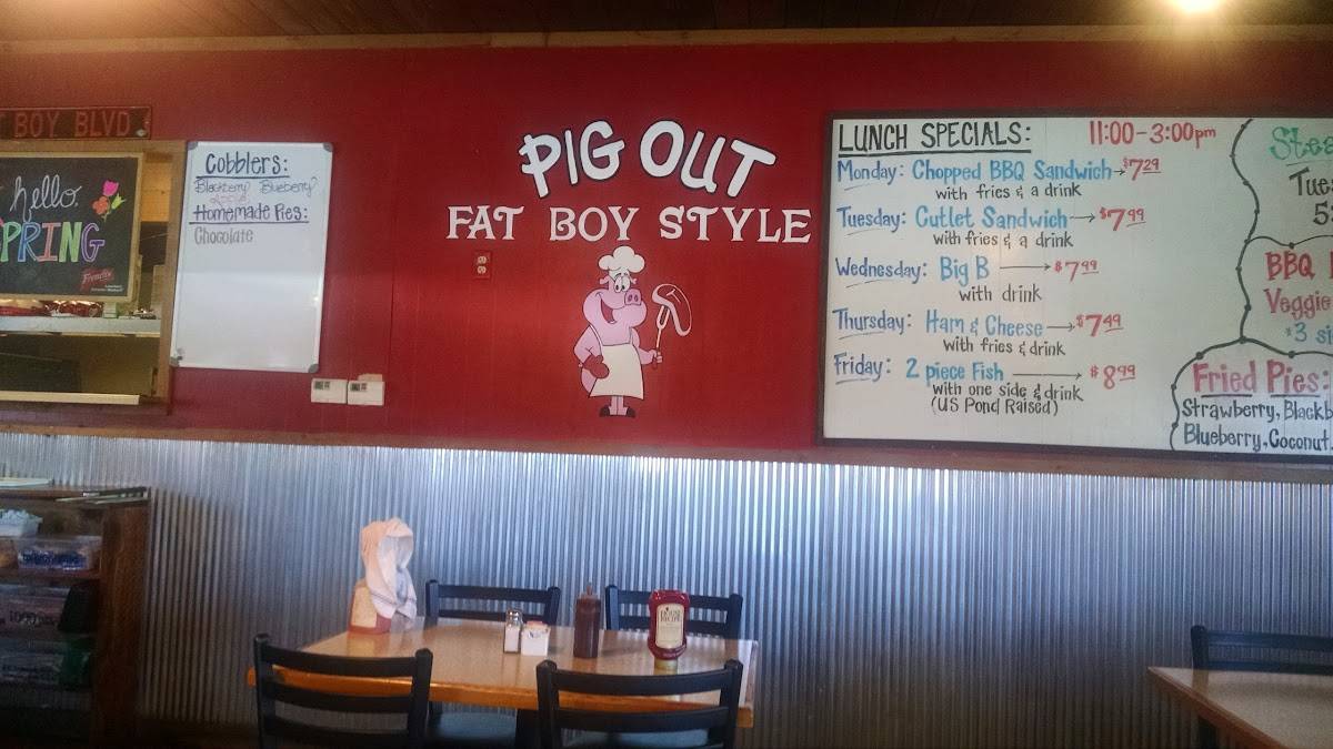 Menu at Fat Boys BBQ, Caddo Valley