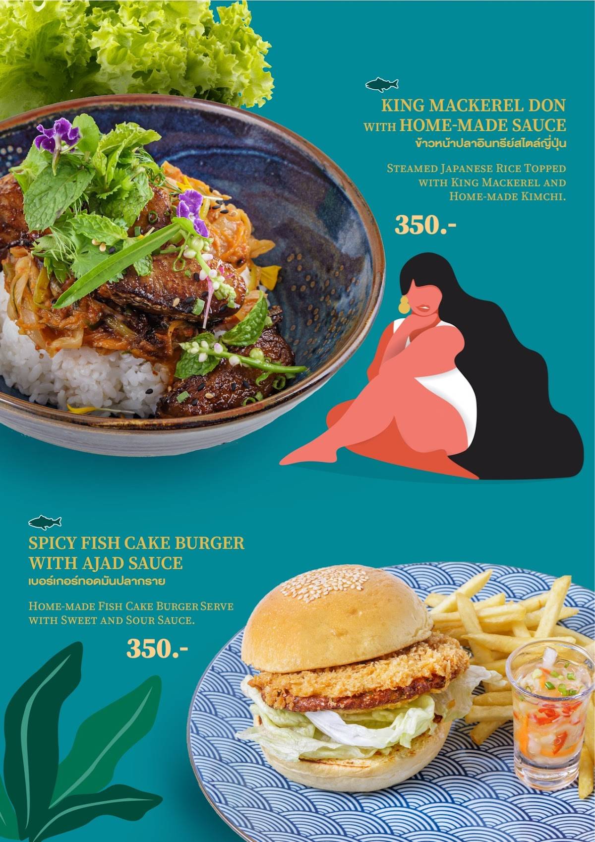 Menu at Fat Coco Seafood Club, Pattaya City