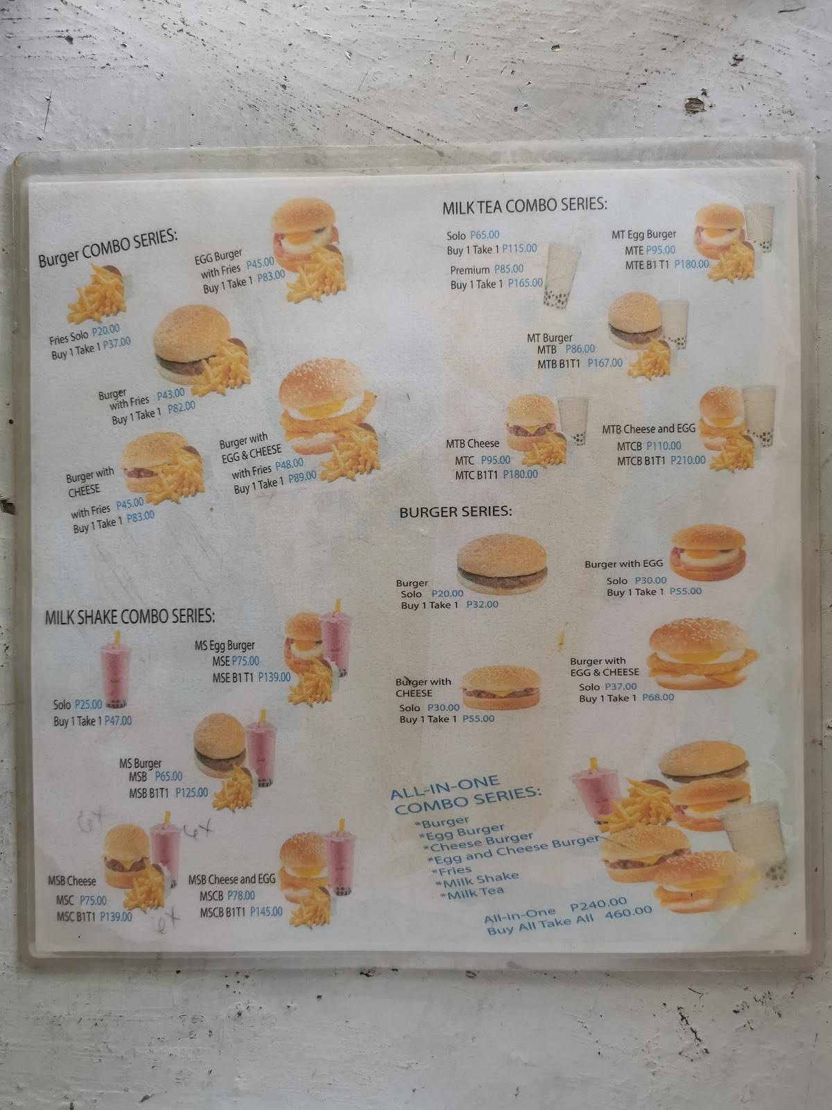 Menu at FifTEA Shakes and Milktea Hub restaurant, General Santos City