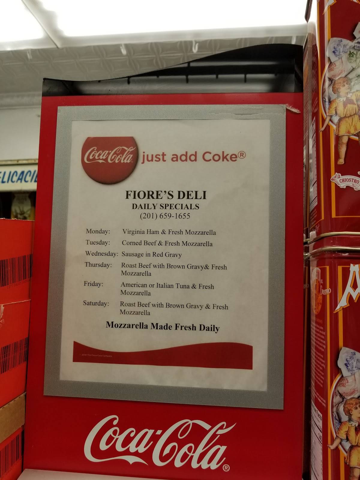 Menu at Fiore's House of Quality restaurant, Hoboken