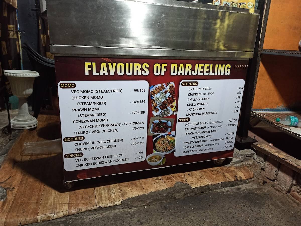 Menu at Flavours of Darjeeling, Chennai
