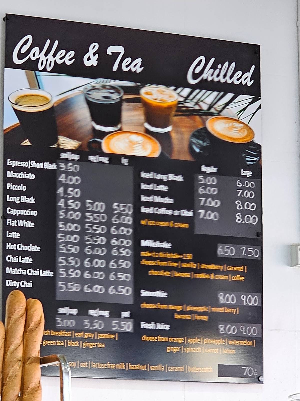 Menu at French Hot Bread cafe, Maryborough
