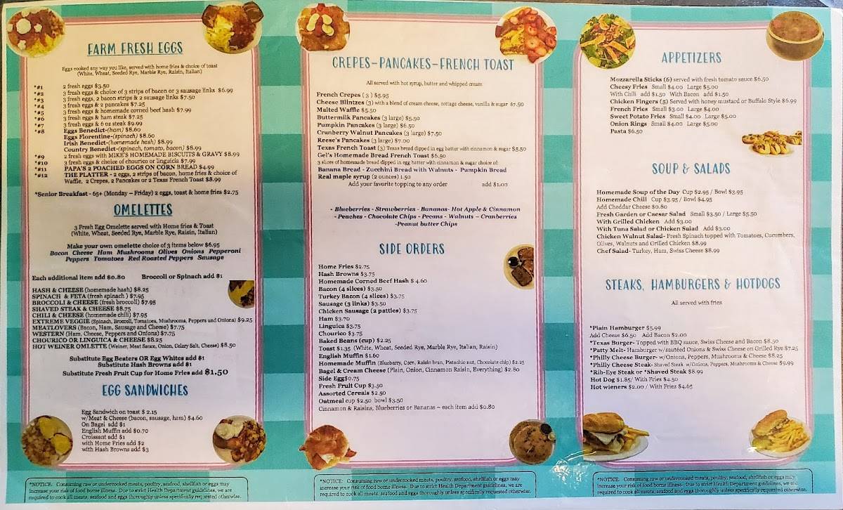 Menu at Gel's Kitchen 2 restaurant, Warwick