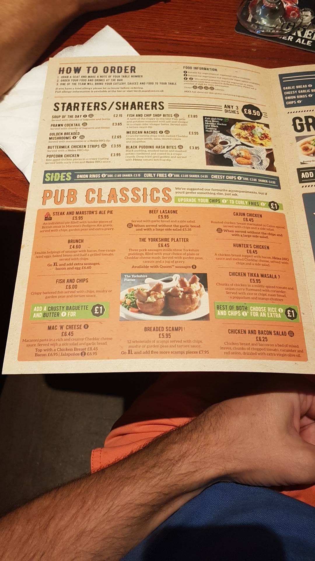 Menu at Golden Lion pub & bar, Barnard Castle
