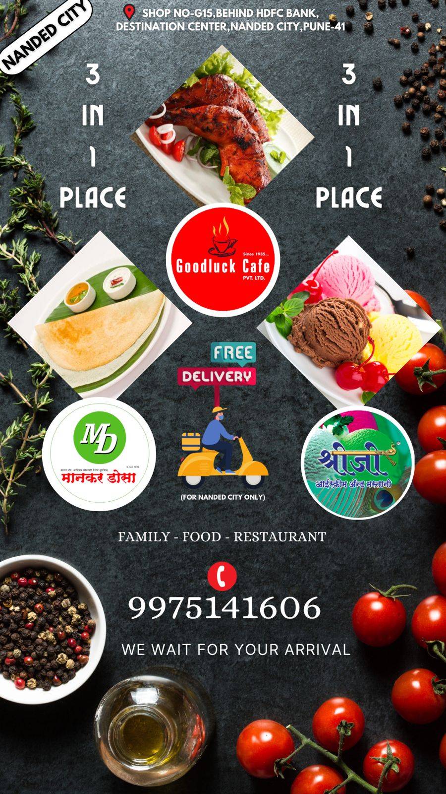 Menu at GoodLuck Cafe - &Mankar dosa Nanded City, Pune