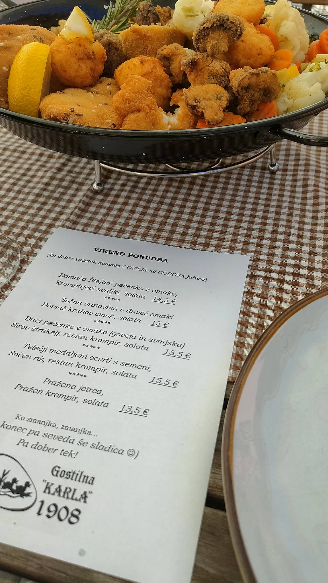 Carta del restaurante Gostilna "KARLA", Rače