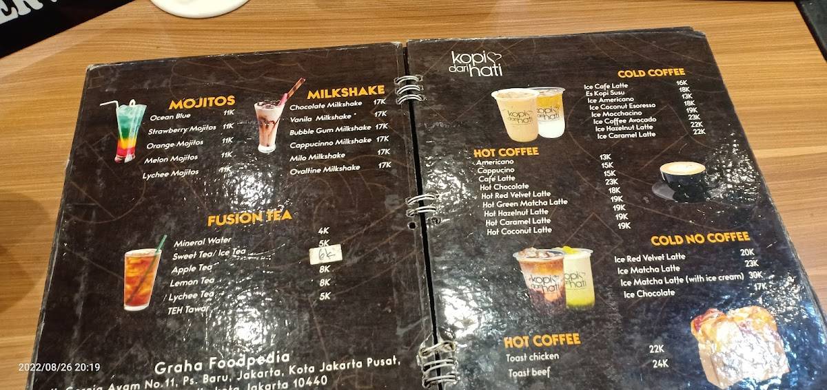 Menu at Graha Foodpedia Pasar Baru, Central Jakarta