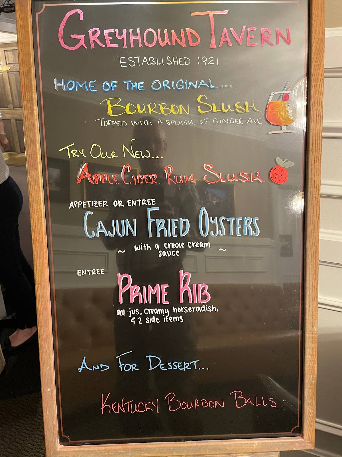 Menu at Greyhound Tavern pub & bar, Fort Mitchell