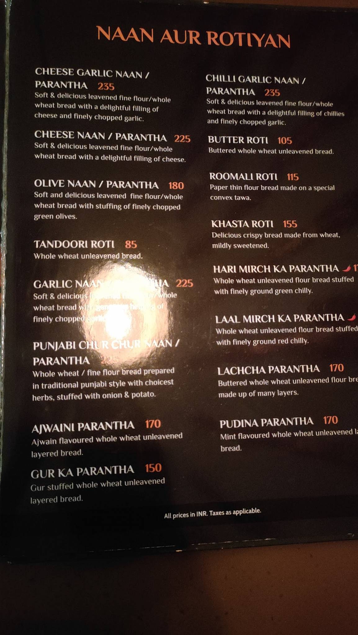 Menu at Gulati Restaurant, Pandara Road, New Delhi, 6