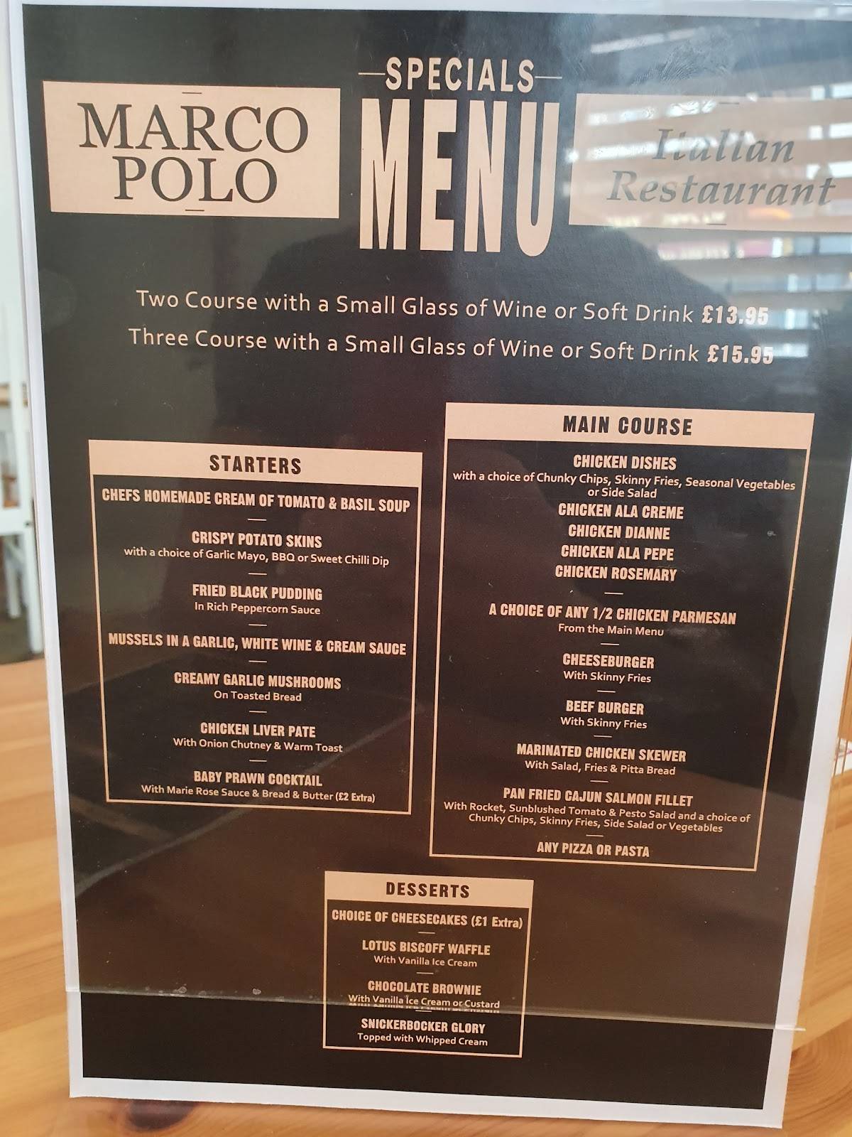 Menu at Marco Polo Restaurant, Hartlepool