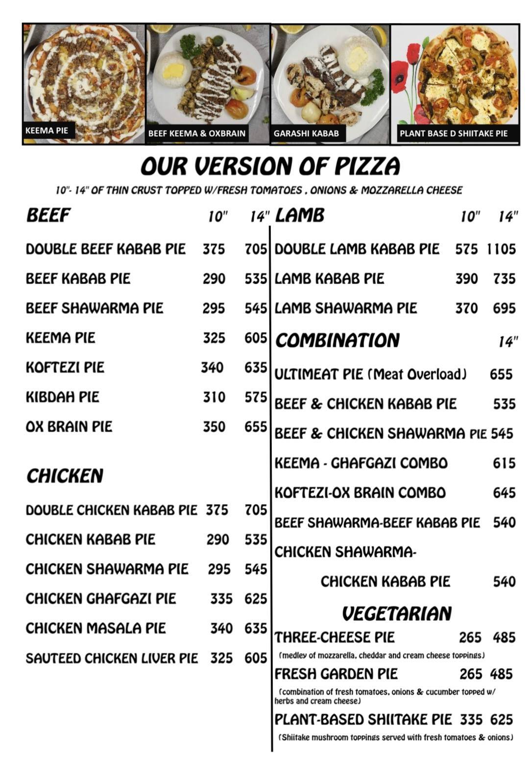 Menu at Hassan Kabab and Steaks restaurant, Quezon City, 9 Visayas Ave