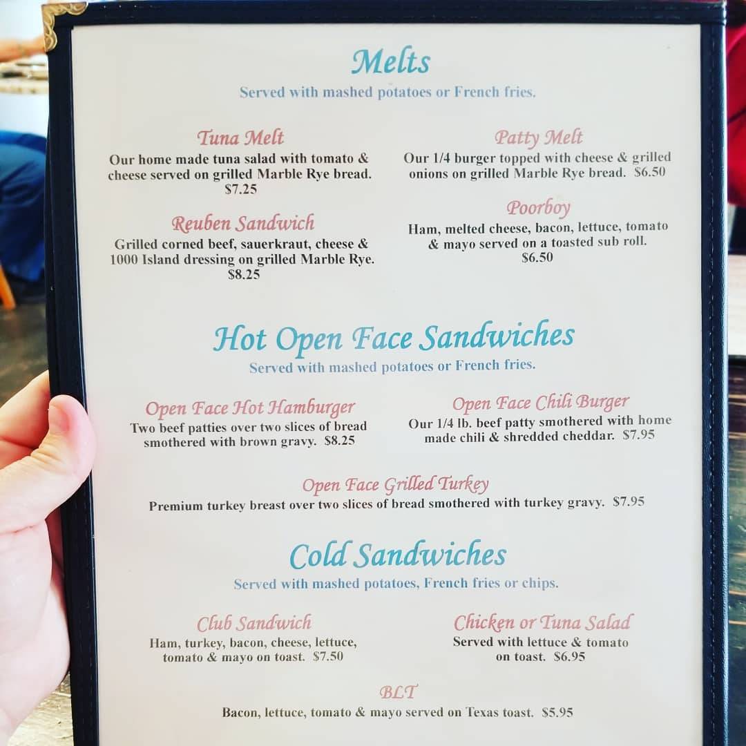 Menu at Ziggy's Cafe, Havelock, 462 U.S. Hwy 70 W