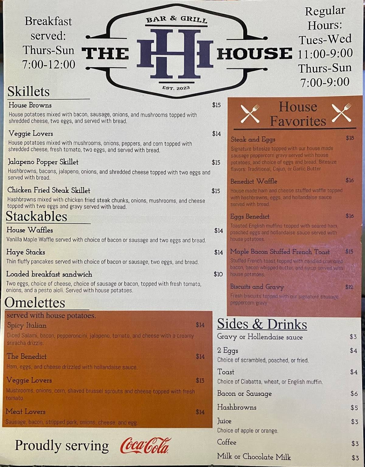 Menu at Hayes House pub & bar, Clarkston