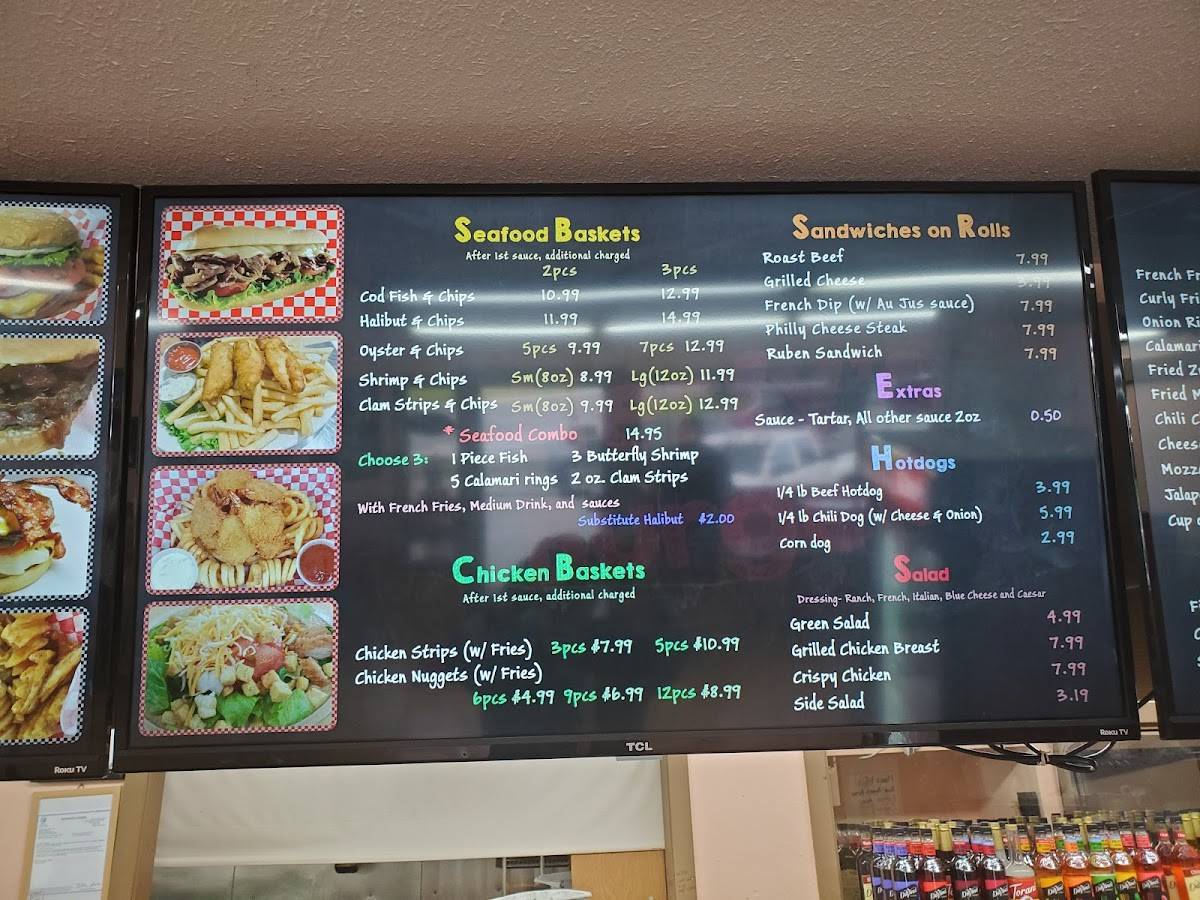 Menu at Herfy's Burgers restaurant, Snoqualmie
