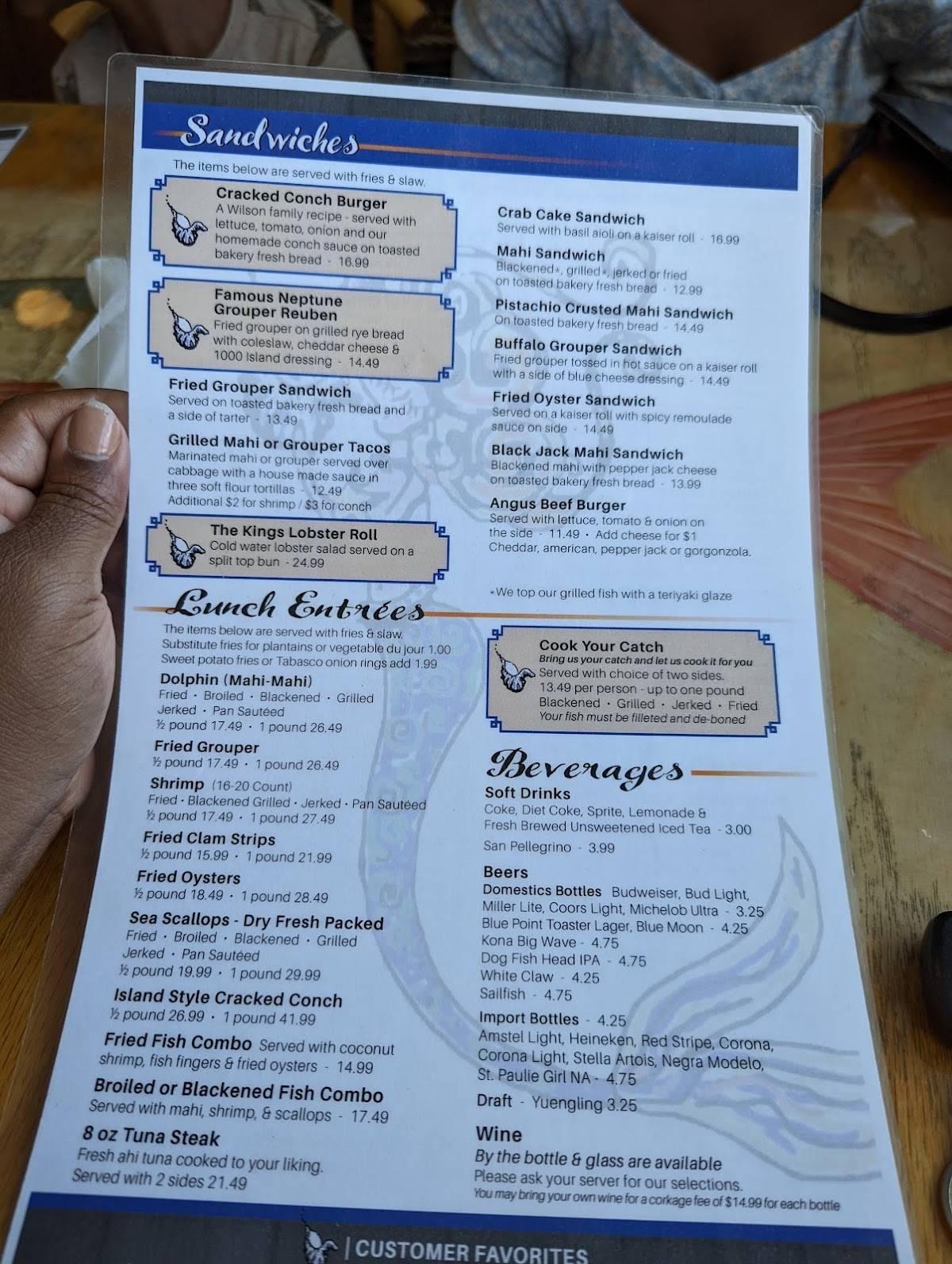 Menu at King Neptune Restaurant, Stuart
