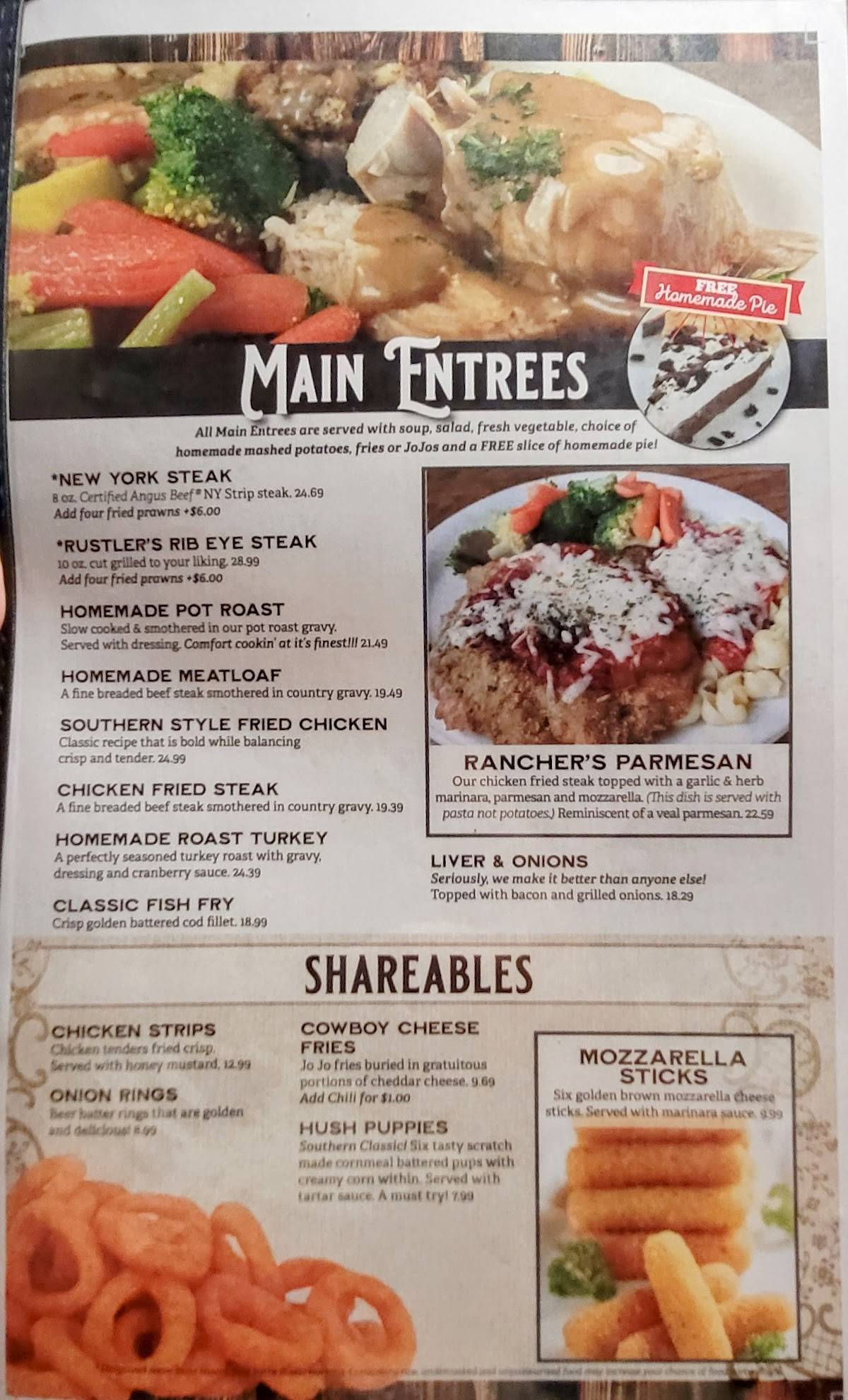 Menu at Homestead Restaurant & Bakery, Tacoma